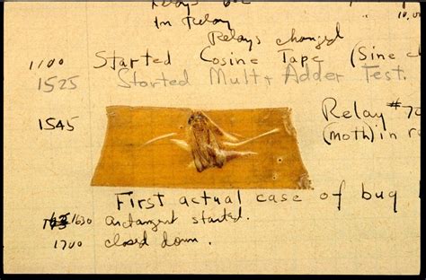 Worlds First Computer Bug Photo