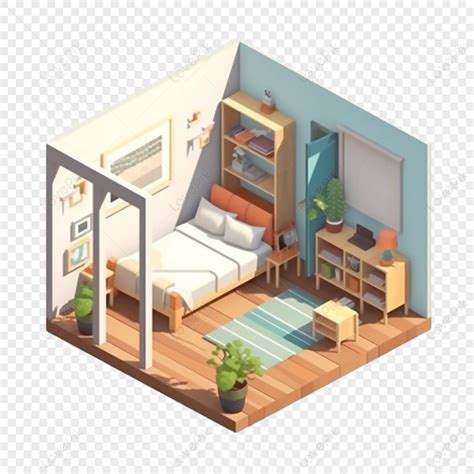 3d 방 모델 갈색 아이소메트릭 바닥 입체기하학장식하다 Png 일러스트 무료 다운로드 Lovepik