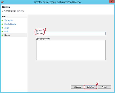 Konfiguracja firewalla w systemie Windows Server Standard dla usługi RDP Centrum Pomocy