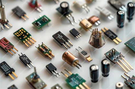 Premium Photo A Diverse Collection Of Electronic Components Scattered