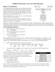 Chemistry Worksheet Ionic And Covalent Bonding Course Hero
