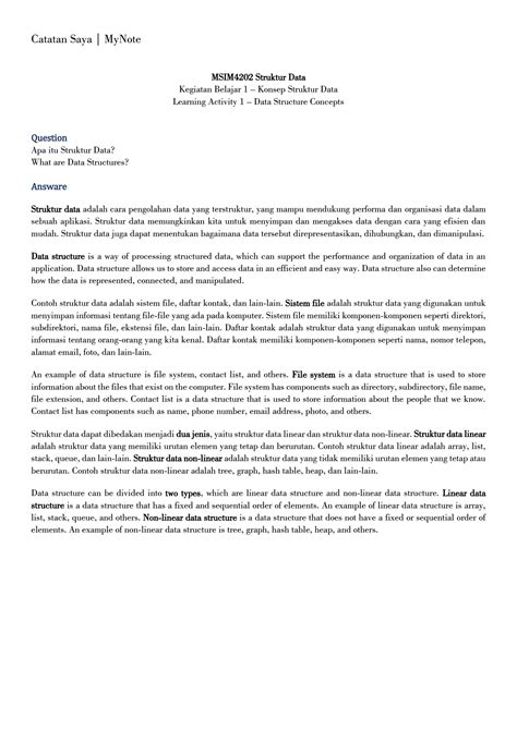 SOLUTION Data Structure Concepts Konsep Struktur Data Studypool