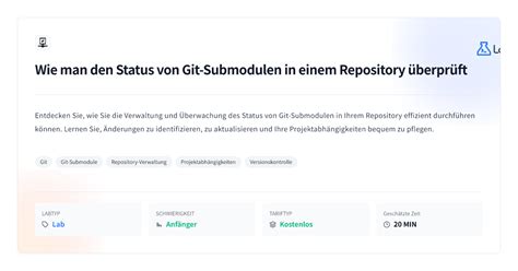 Git Submodule Status Prüfen Anleitung Für Ihr Repository Labex