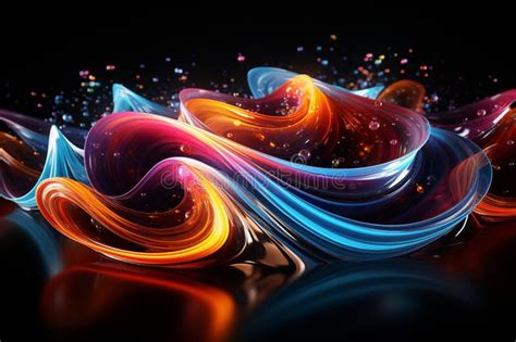 As The Glowing Geometric Shapes Intertwine And Spiral Within The Vortex