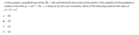 Digital Sat Practice Test 4 Module 2 Of The Math Section How Do I Solve This R Sat