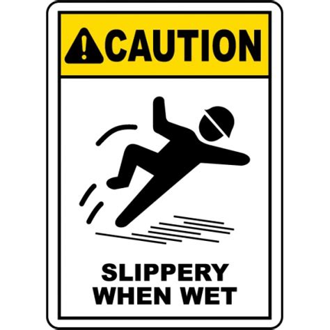 ⚠️ Indicatoare 🛑 Indicator Caution Slippery When Wet Sticker Autocolant ️