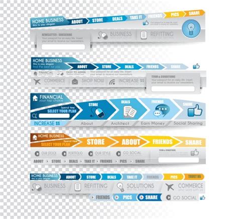 Web Design Elements Royalty Free Vector Image VectorStock