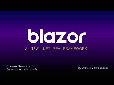 NDC Conferences Talk Blazor A New Framework For Browser Based NET Apps From NDC Conferences