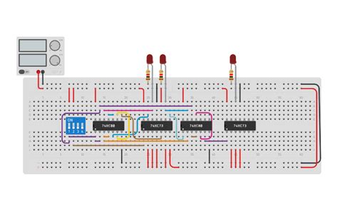 Circuit Design Exp No 8 Asy Updown Tinkercad
