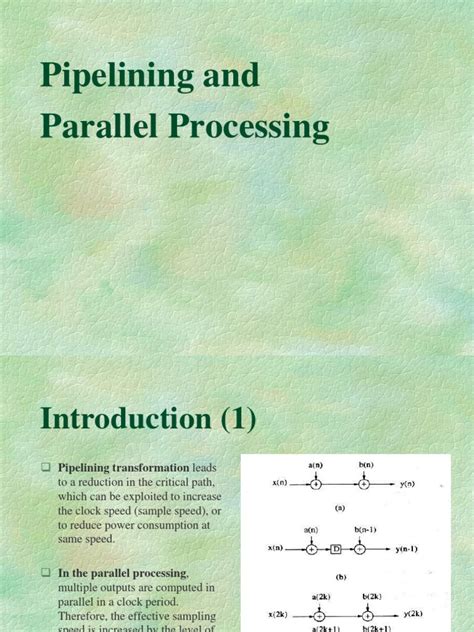 Pipelining And Parallel Processing For Higher Speed And Lower Power Design Pdf Cmos