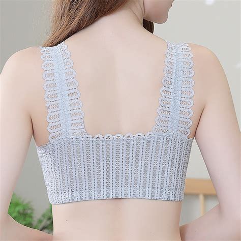 Front Zipper Wireless Full Coverage Gather Bra Sale Banggood Com