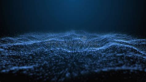 Abstract Digital Particle Wave And Light Abstract Background Stock