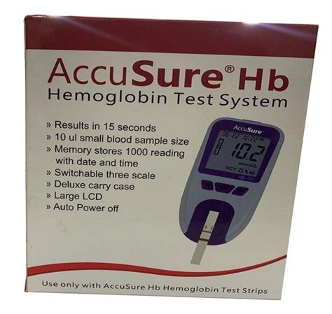 Manual Accu Sure Hb Hemoglobin Test System At ₹ 3500 Box In Agra Id