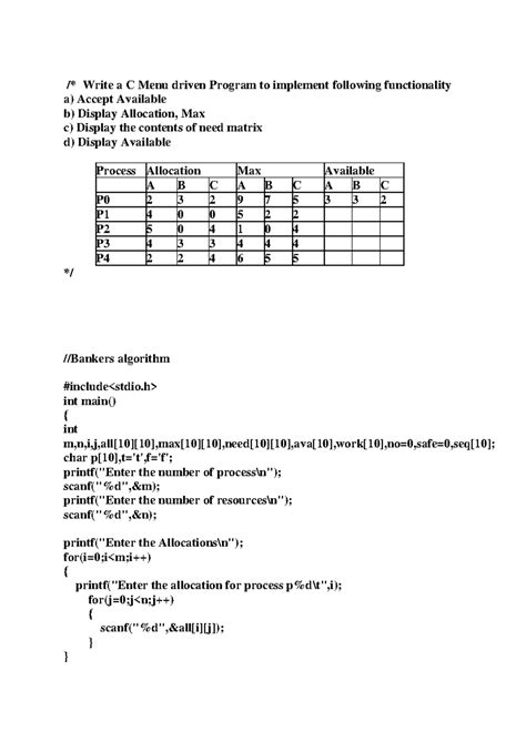 Soda 1 Os Practicle Write A C Menu Driven Program To Implement