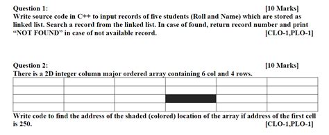 Solved Question 1 10 Marks Write Source Code In C To