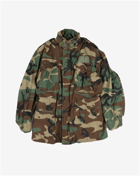 1991 Us Army M81 Woodland Camo M65 Field Jacket Med Long Rokit
