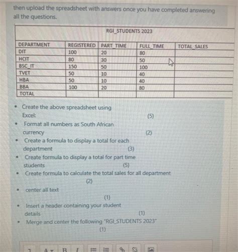 Solved Then Upload The Spreadsheet With Answers Once You
