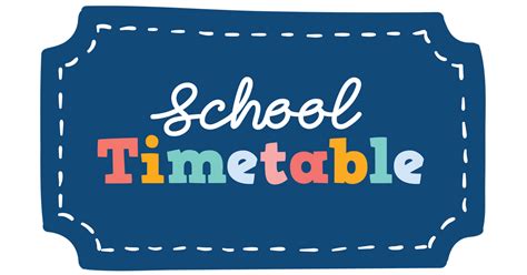 Personalised School Timetables School Timetable
