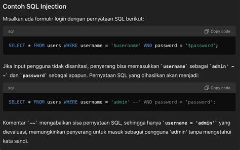 Belajar Cyber Security Apa Itu Sql Injection Kamsib Indonesia