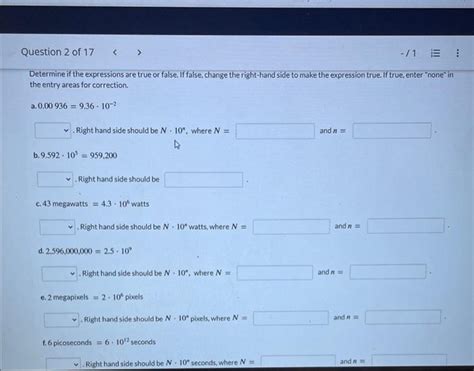 [solved] Determine If The Expressions Are True Or False I