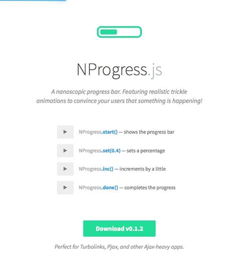 Nprogressjs A Nanoscopic Progress Bar