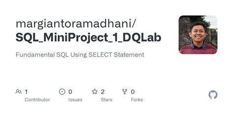 github margiantoramadhani sql miniproject 1 dqlab fundamental sql using select statement