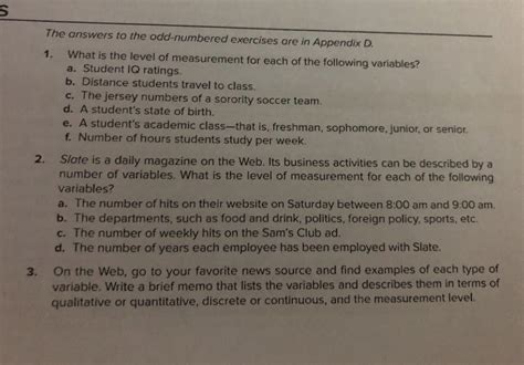 Solved S The Answers To The Odd Numbered Exercises Are In Appendix D 1 Course Hero