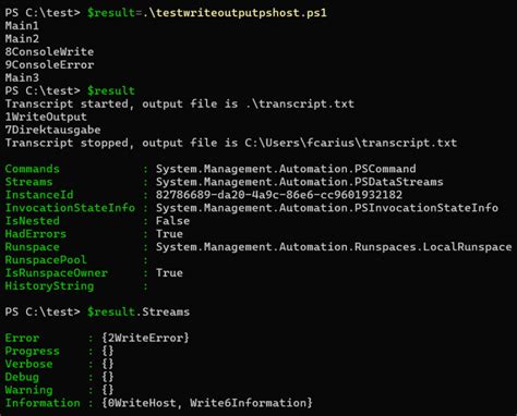 Powershell Streams