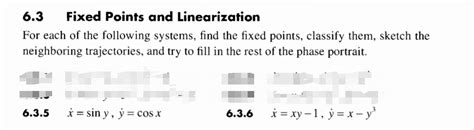 solved 6 3 fixed points and linearization for each of the