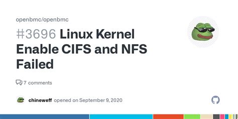 linux kernel enable cifs and nfs failed · issue 3696 · openbmc openbmc