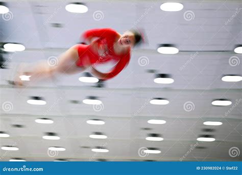 Long Exposure Photography Artistic Gymnastics Balance Beam Editorial Stock Image Image Of