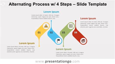 Alternating Process W 4 Steps For PowerPoint And Google Slides