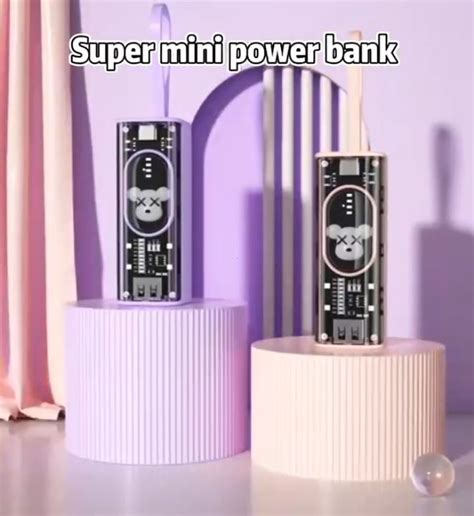 Mini Power Bank Mah Powerbank In Mini Powerbank Cable Type C Iph Port Fast Charging And