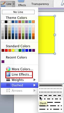 Formatting Line Dashes For Shapes In PowerPoint 2011 For Mac