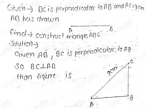 Solved 23 Using Ruler And Compasses Construct A Triangle Abc So That