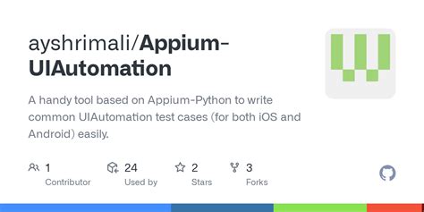 Github Ayshrimaliappium Uiautomation A Handy Tool Based On Appium Python To Write Common