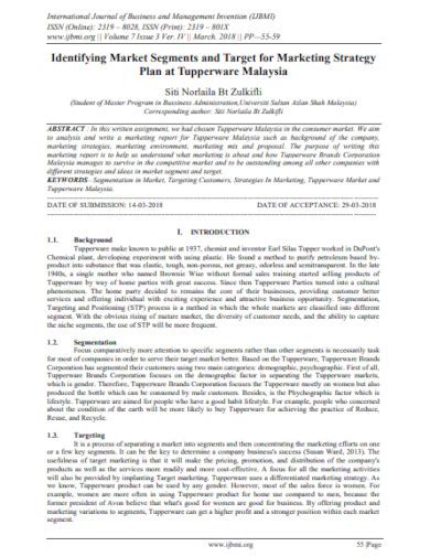 Target Market Examples To Download