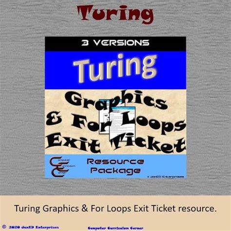 Turing Graphics And For Loop Exit Ticketculminating Activity 3 Version