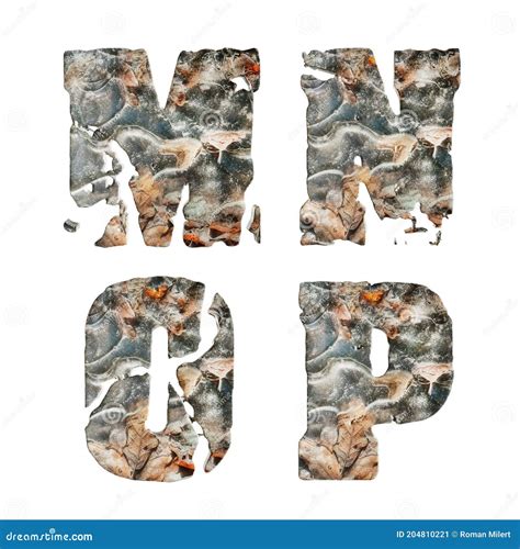 Cracked Alphabet Broken Abc Font Fissure Letters And Numbers Shattered Fractured Broken