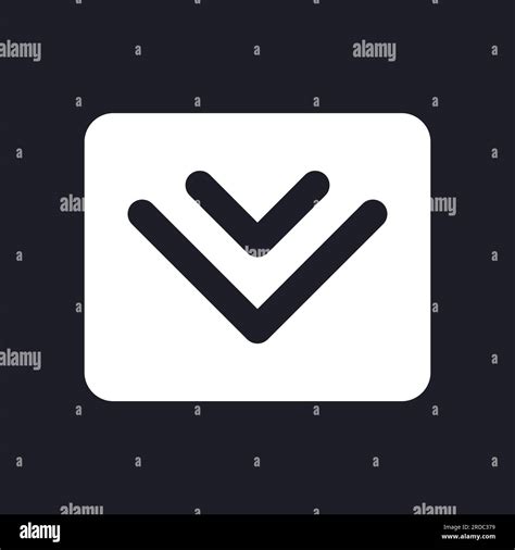 Scroll To Bottom Dark Mode Glyph Ui Icon Stock Vector Image Art Alamy