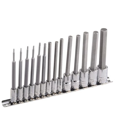 Piece Dr SAE Hex Bit Socket Set Long AG Tools