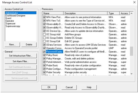 Acl You Are Using Has The New Password Expiry Acl Permission Superuser And Administrator Acl S