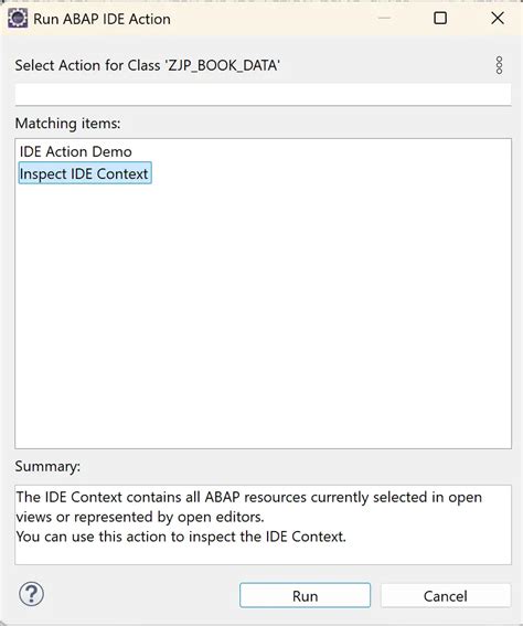 Working With Eclipse 7 Create Your Own Ide Actions Discovering Abap