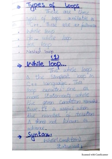 SOLUTION Types Of Loops With Programs Studypool