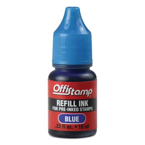 Offistamp Refill Ink For Pre Inked Stamps Oz Blue Abel Supply