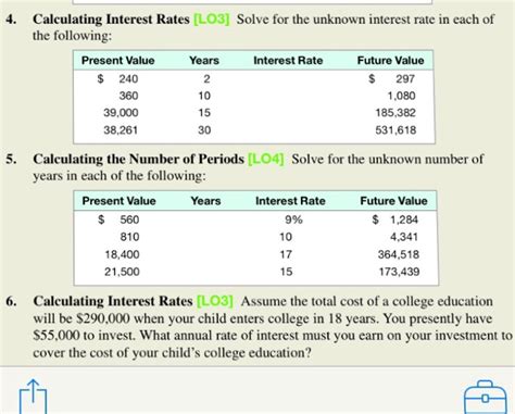 Solved Calculating Interest Rates Lo3 Solve For The