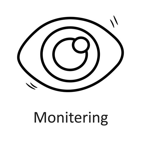 Monitoring Vector Outline Icon Design Illustration Security Symbol On