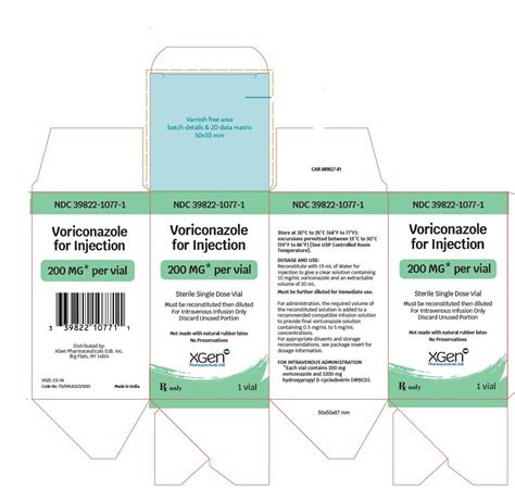 Voriconazole Injection Package Insert