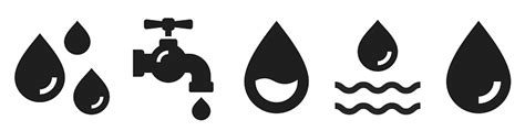 물 아이콘이 설정되었습니다 수도꼭지 물방울 모양 기름 방울 물방울 비 물이나 기름 방울 플랫 스타일 흰색 배경에 격리 스톡 벡터 0명에 대한 스톡 벡터 아트 및 기타 이미지