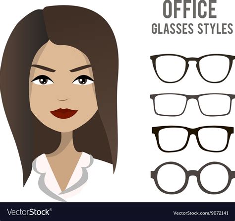 Office Glasses Styles Template Royalty Free Vector Image